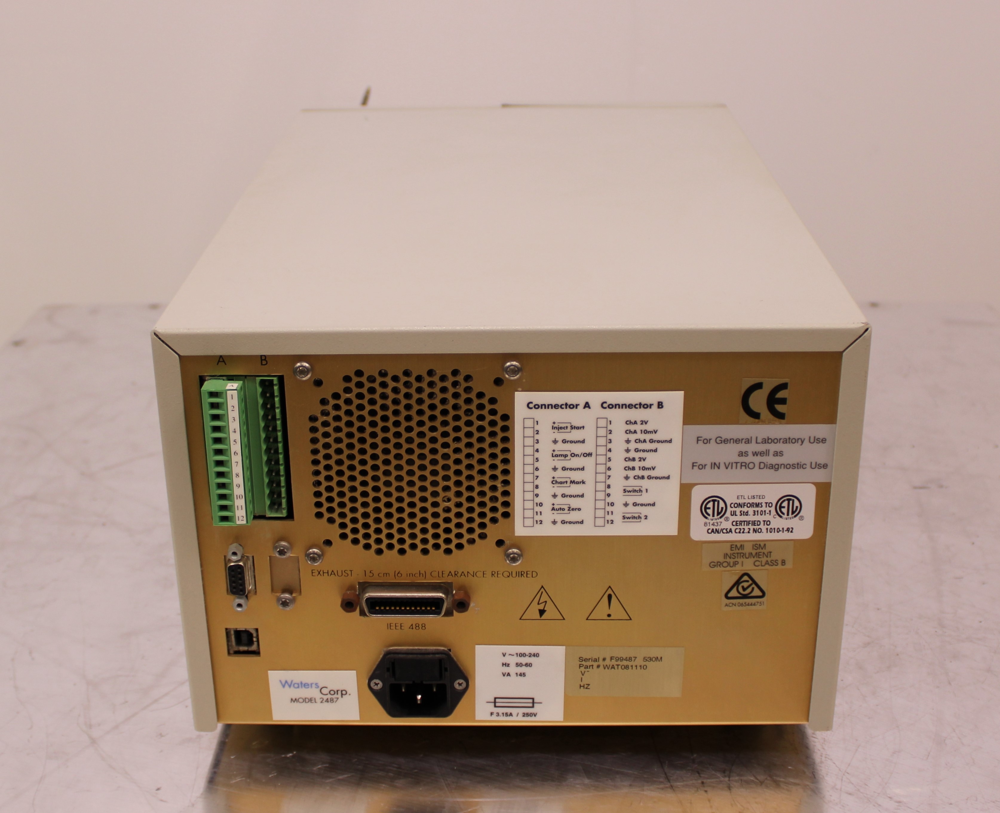 Waters 2487 Detector HPLC UV/Vis Dual Absorbance 240V Stand-Alone ...